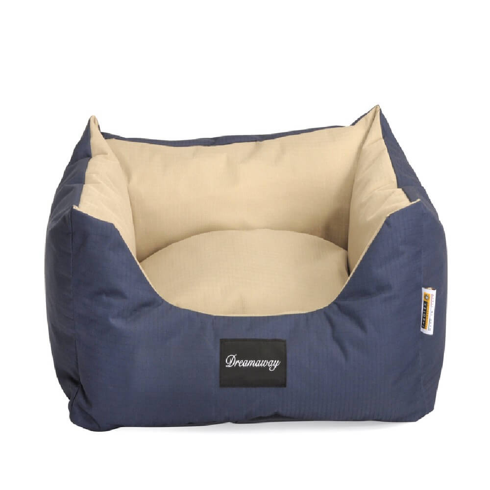 Fabotex Boston Κρεβατάκι Χρώμα Μπεζ - Μπλε 65x50x22cm - Pet Hellas