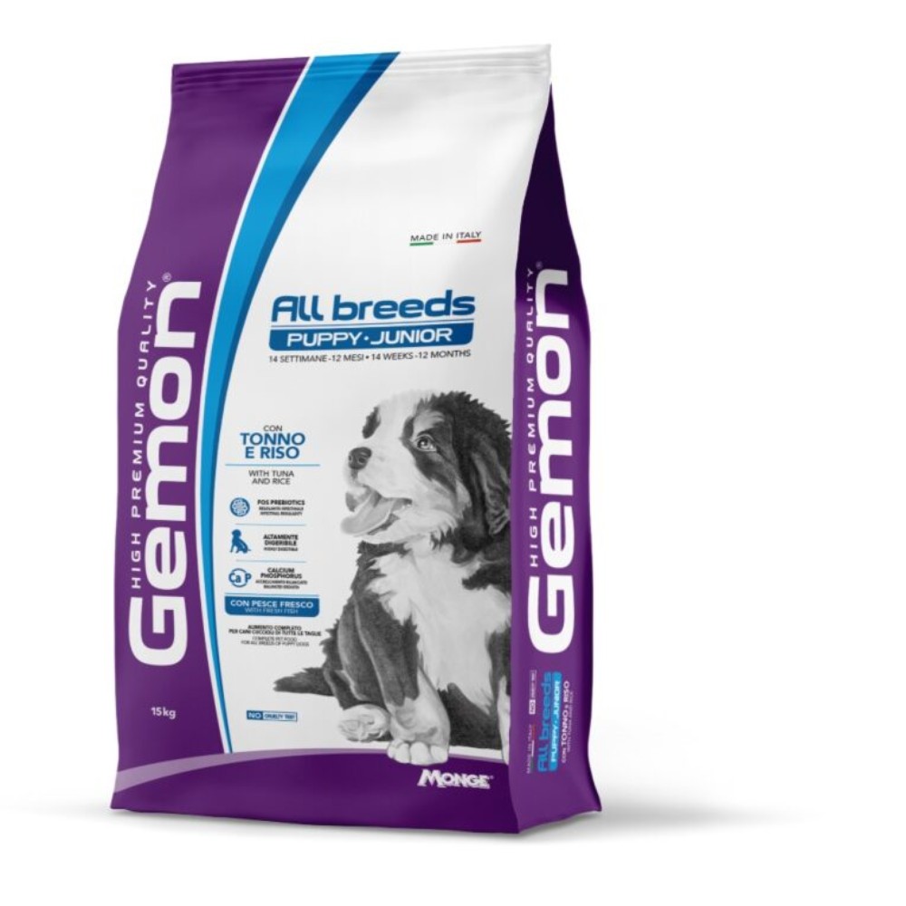 Gemon Puppy & Junior All Breed Ξηρά Τροφή για Κουτάβια Τόνος και Ρύζι ...